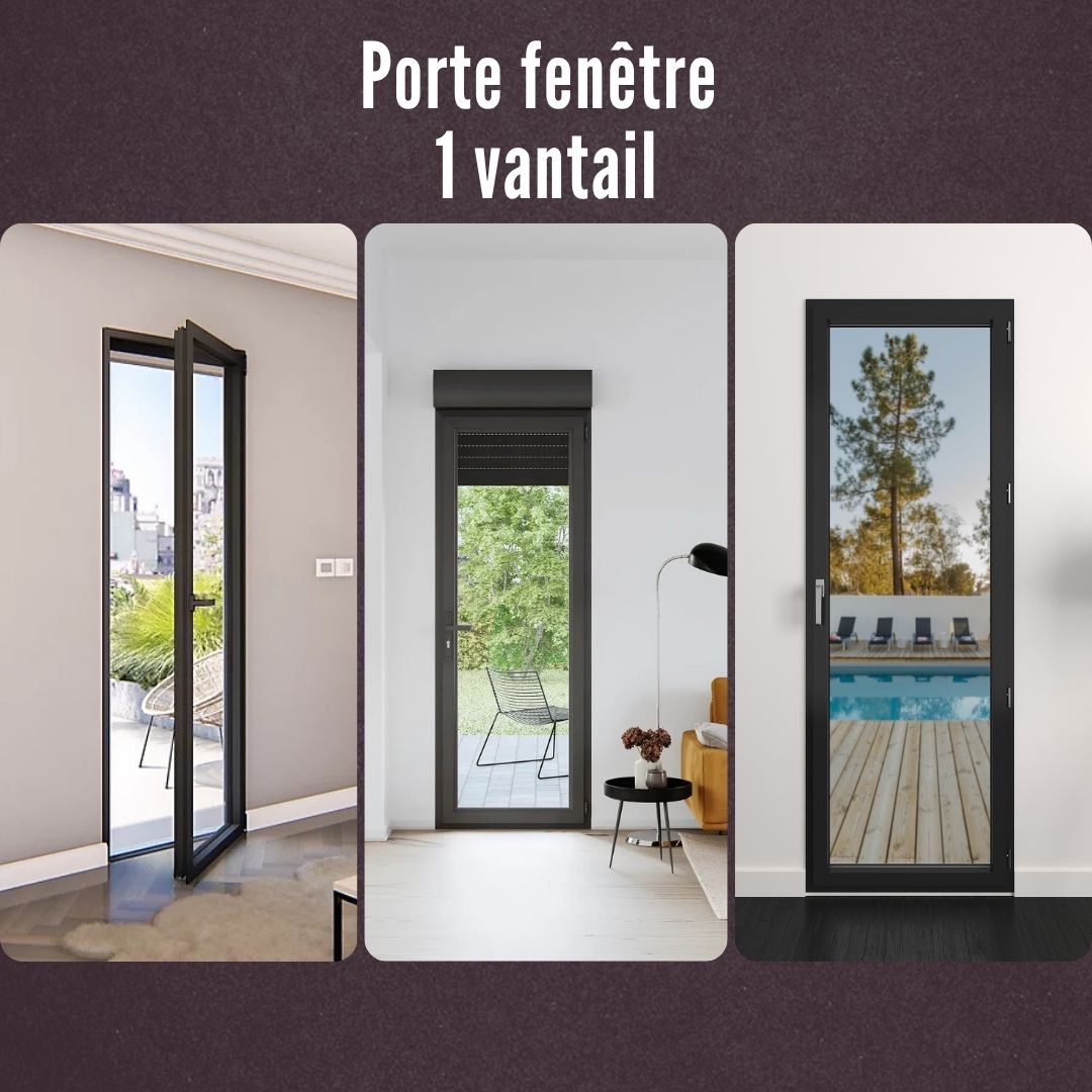 Porte fenêtre PVC 1 vantail tirant gauche Destockage Grossiste
