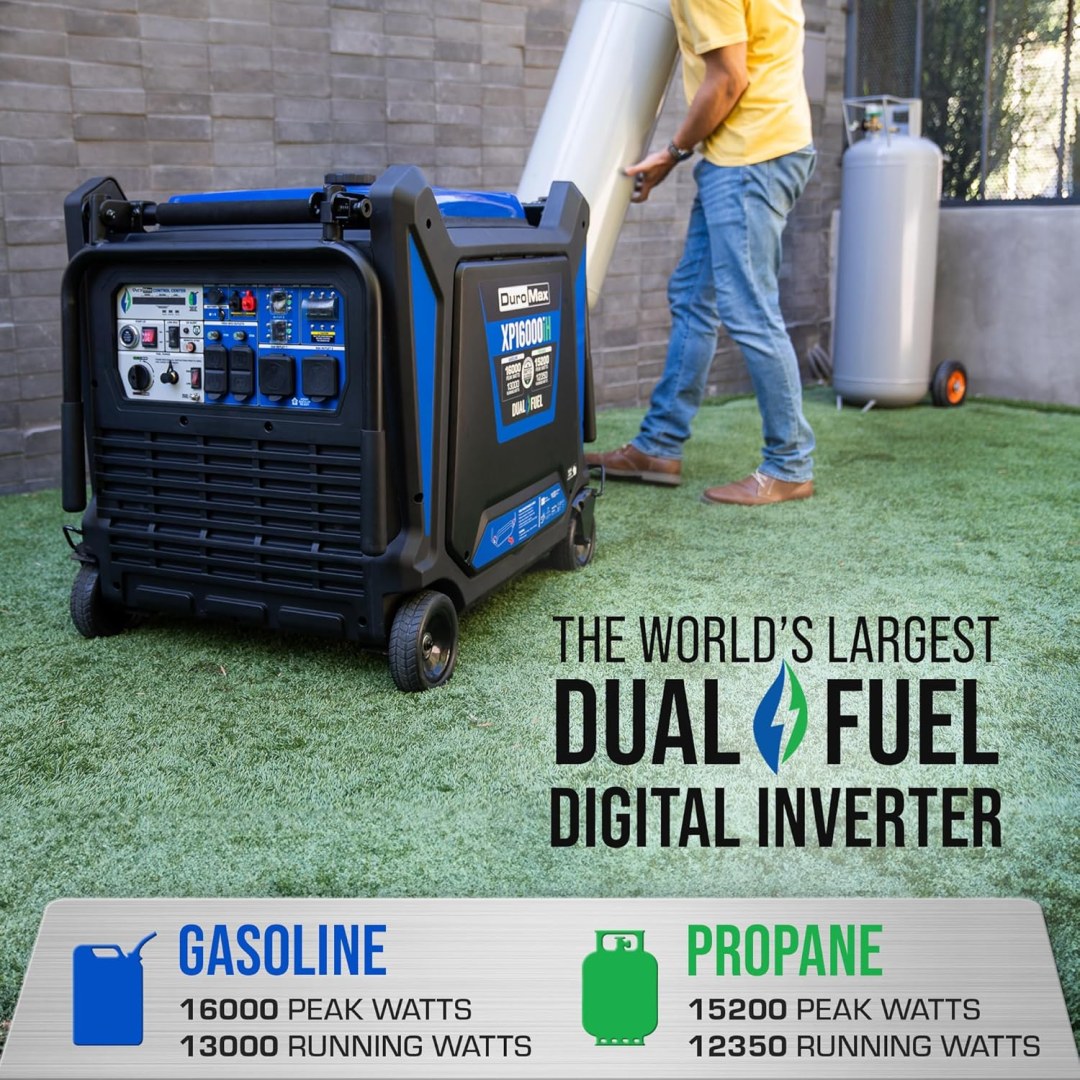DuroMax XP16000iH 16,000-Watt Dual Fuel Portable Digital Inverter