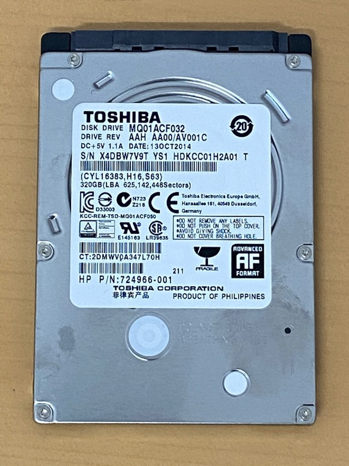Lot disque dur pour pc portable HDD 320GO 5400RPM 2.5" SATA Seagate, WD,