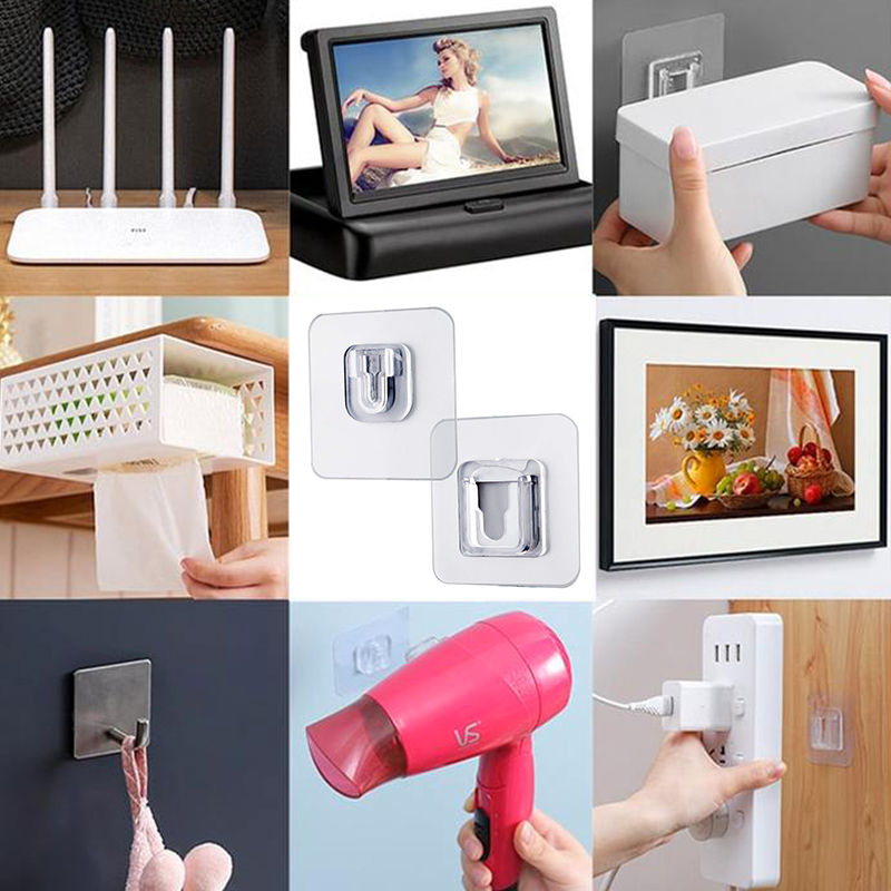 SHOP-STORY - ACCROCH'TOUT : Pack de 10 Supports Adhésifs Multi Surfaces