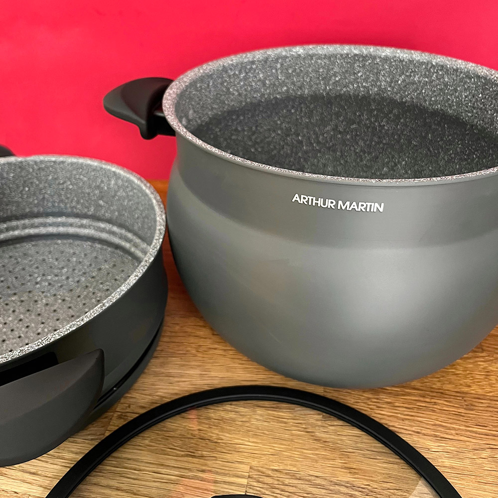 AM2215 : Couscoussier Arthur Martin en Aluminium 10L Revêtement Anti