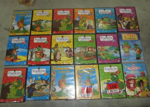 Lot de 23500 DVD Franklin séries jeunesse NEUF Destockage Grossiste