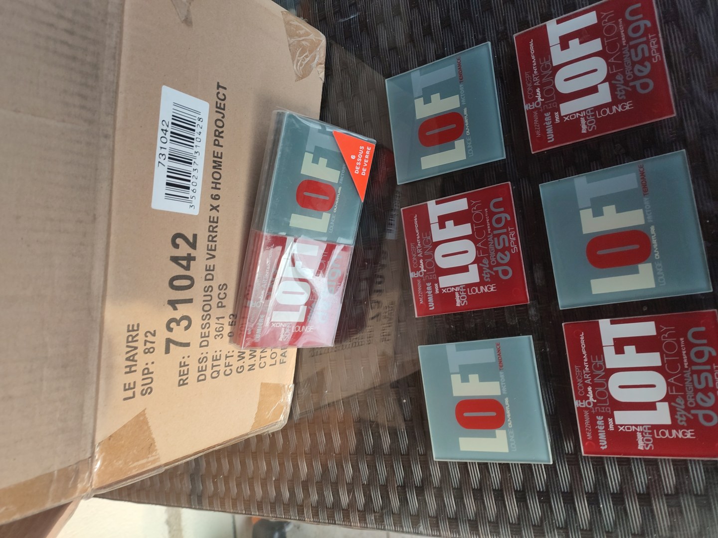 Dessous de verre Ldestock47 Destockage Grossiste