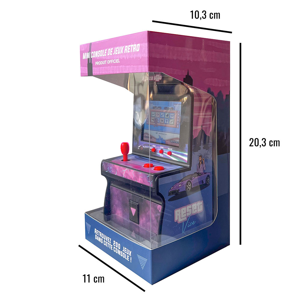 Mini Borne Arcade Retro - 200 Jeux Originaux Intégrés - Console de