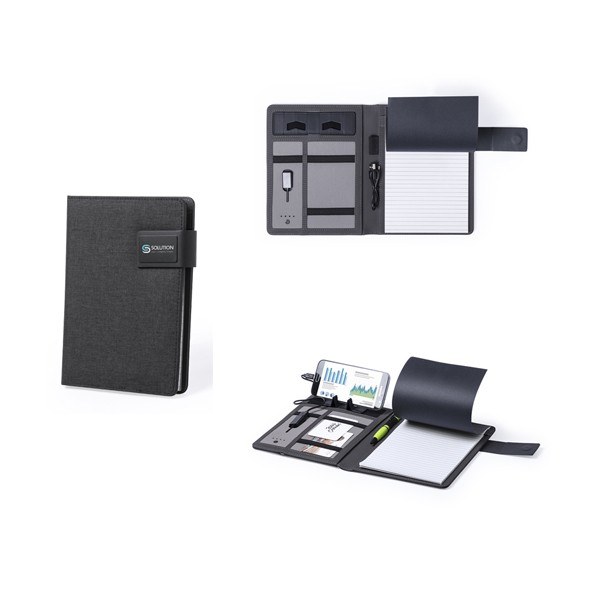 Bloc Notes Power Bank Kaylox en Polyester - Objet publicitaire AVEC