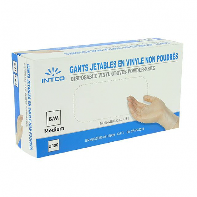 Gants vinyle non poudrés - en374 & en420 Destockage Grossiste