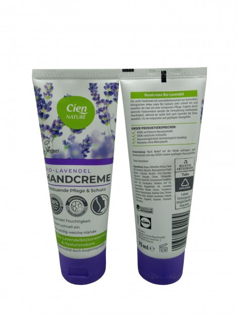 Cien nature créme hydratante pour les mains 75 ml lavande bio made