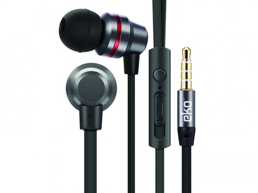 Écouteurs in-ear avec micro et télécommande - Noir Destockage Grossiste