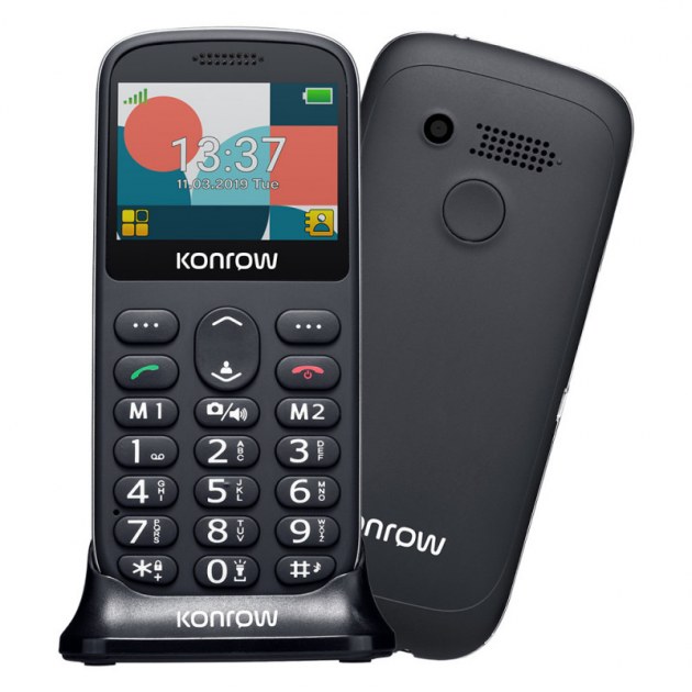 TELEPHONIE Konrow Senior 231 (Écran 2.31'' - Double Sim - Dock de)