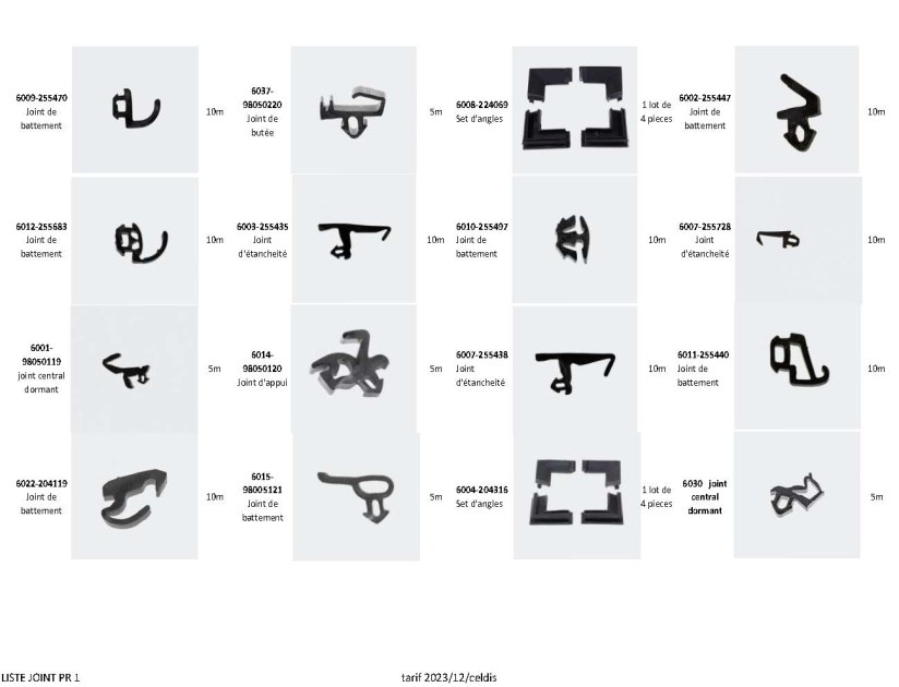 Joints pour menuiserie schuco celec Destockage Grossiste