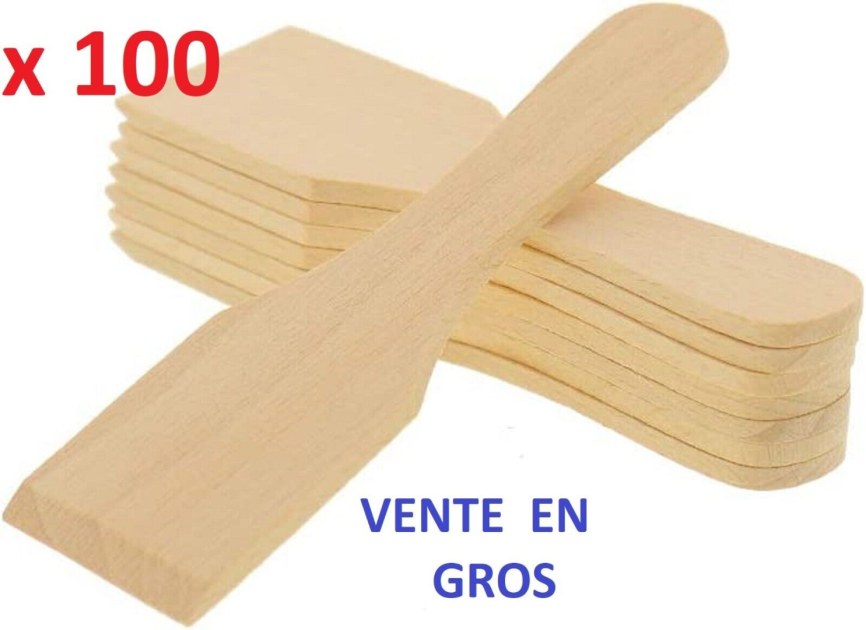 SPATULE A RACLETTE EN BOIS DE HÊTRE 13 cm LOT DE 100 SPATULES VENTE