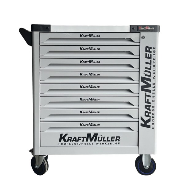 Servante PRO Kraft Muller 8/8 TOOL grise dont repousses pistons KM